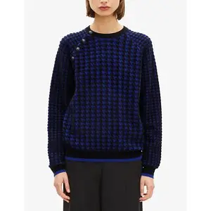 The Kooples Houndstooth Wool-blend Jumper