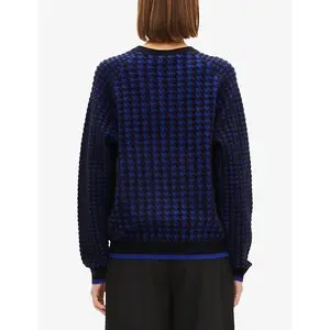The Kooples Houndstooth Wool-blend Jumper