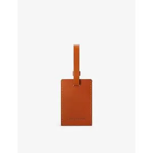 CARL FRIEDRIK Logo-embossed Leather Luggage Tag - Cognac