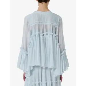 LEEM Frill Detailed Chiffon Top