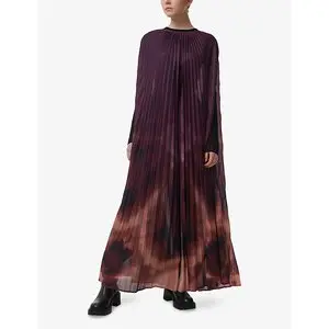 LEEM Printed Pleated Woven Cape