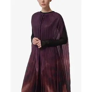 LEEM Printed Pleated Woven Cape