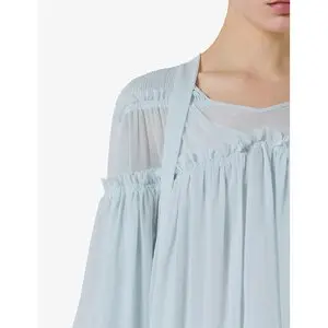 LEEM Frill Detailed Woven Kaftan