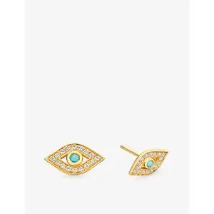 Astley Clarke Biography Mini Evil Eye Stud Earrings - Gold