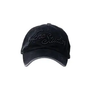Acne Studios Tonal Script Logo Cap - Black