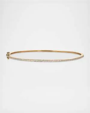 Lana Jewelry Thin Diamond Hinge Bangle - Yellow