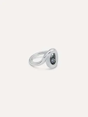 Oscar De La Renta Looped Oval Ring - Black