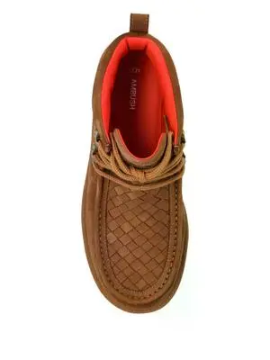 UGG Ambush Woven Lace-up Boots - Brown