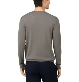 Boggi Milano Superfine Merino Wool Sweater - Taupe