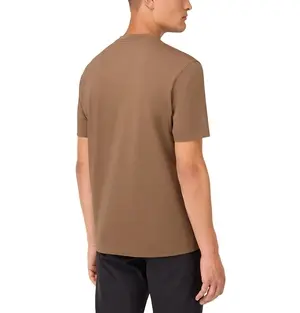 Boggi Milano Tee In Stretch Supima Cotton - Brown