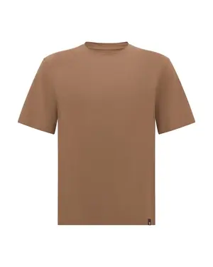 Boggi Milano Tee In Stretch Supima Cotton - Brown