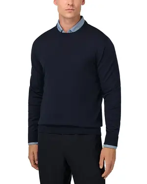 Boggi Milano Extrafine Merino Wool Sweater - Navy Blue
