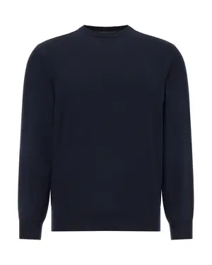Boggi Milano Extrafine Merino Wool Sweater - Navy Blue