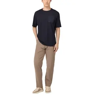 Boggi Milano Cool Jade Pique Pocket Tee - Navy Blue