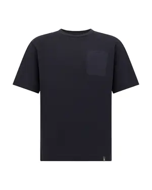 Boggi Milano Cool Jade Pique Pocket Tee - Navy Blue