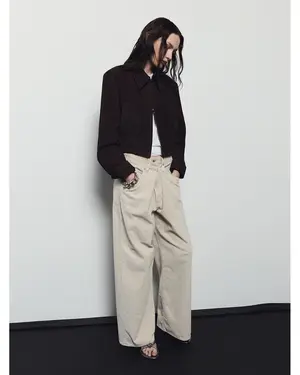 AGOLDE Nahla Suede Cropped Jacket - Root