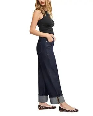 Good American Good Standard Baggy Cuffed Jeans