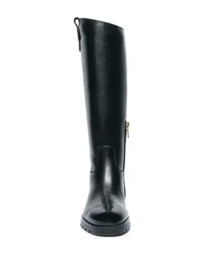 Santoni Leather Boots - Black