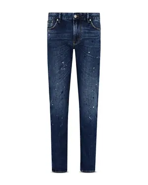 Emporio Armani Slim Fit Paint Splattered Jeans