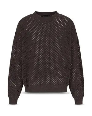 Emporio Armani Perforated Crewneck Pullover