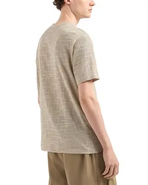 Emporio Armani Geometric Jacquard Knit Tee