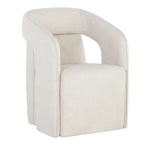 SUNPAN Kendrick Wheeled Dining Armchair - Stucco