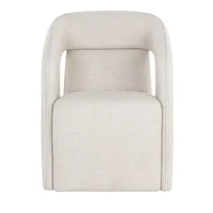 SUNPAN Kendrick Wheeled Dining Armchair - Stucco