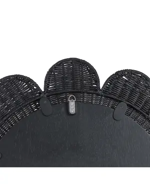 TOV FURNITURE Coralie Rattan Round Mirror
