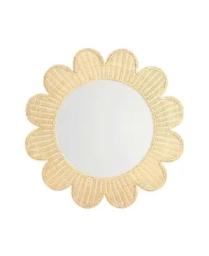 TOV FURNITURE Coralie Rattan Round Mirror - Natural