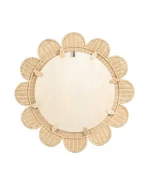 TOV FURNITURE Coralie Rattan Round Mirror