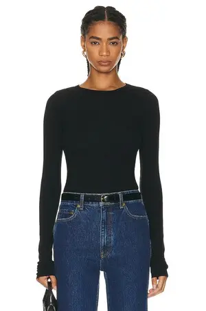 Fitted Cotton Long Sleeve Tops for Women