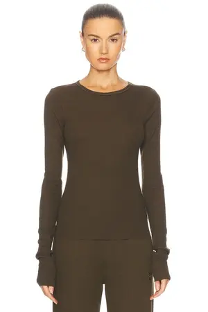 Fitted Cotton Long Sleeve Tops for Women