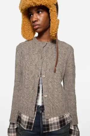 Acne Studios Fitted Layered Cardigan