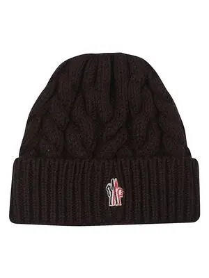 Moncler Tricot Beanie - Brown