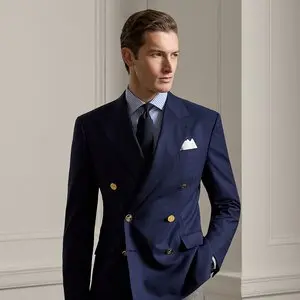 Ralph Lauren Gregory Hand-tailored Wool Serge Blazer - Classic Navy