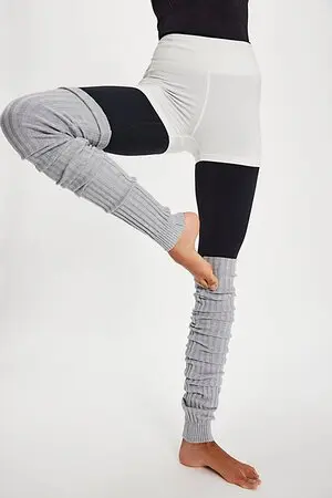 TOESOX Pirouette Ribbed Leg Warmers - Ash