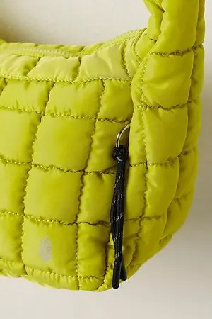 Free People Quilted Carryall Sling Bag - Honeydew