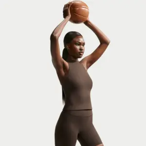 Nike Skims Matte Mock-neck Racerback Tank Top - Brown