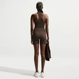 Nike Skims Matte Mock-neck Racerback Tank Top - Brown