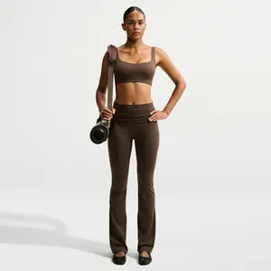 Nike Skims Matte Scoop-neck Bra - Brown