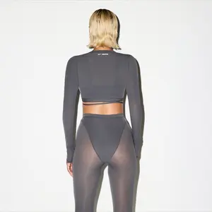 Nike Skims Weightless Layers Long-sleeve Wrap Top - Black