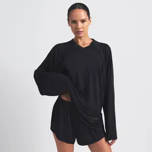 Nike Skims Airy Oversized V-neck Long-sleeve Top