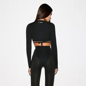 Nike Weightless Layers Long-sleeve Wrap Top - Black
