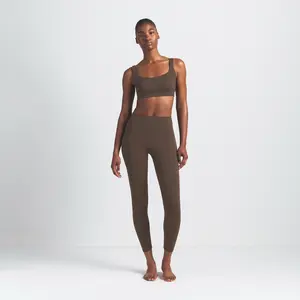 Nike Skims Matte High-waisted V-line 26" Leggings - Brown