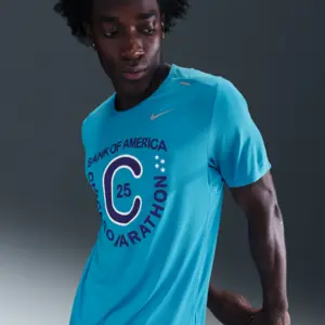 Nike Rise 365 Dri-fit Short-sleeve Running Top - Blue