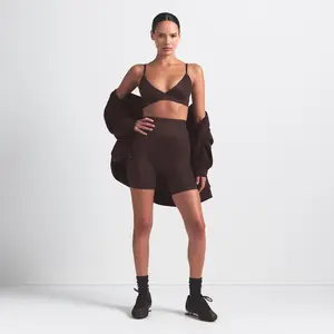 Nike Skims Shine High-waisted 5" Biker Shorts - Brown