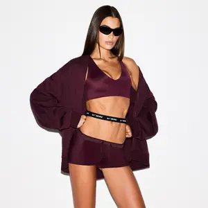 Nike Skims Matte Tricot Oversized Full-zip Track Jacket