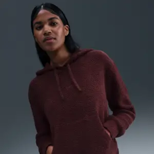 Nike Sportswear Phoenix Cozy Bouclé Loose Knit Hoodie - Red