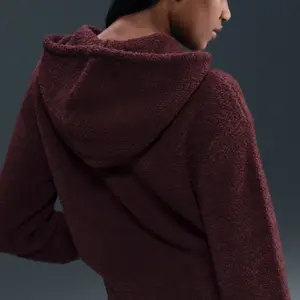 Nike Sportswear Phoenix Cozy Bouclé Loose Knit Hoodie - Red