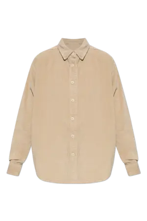 American Vintage Corduroy Button-down Shirt - Beige